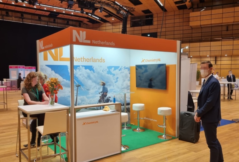 Chemistry NL Messestand auf der EFIP Bio Wien 2022- Rüstig raum.bau